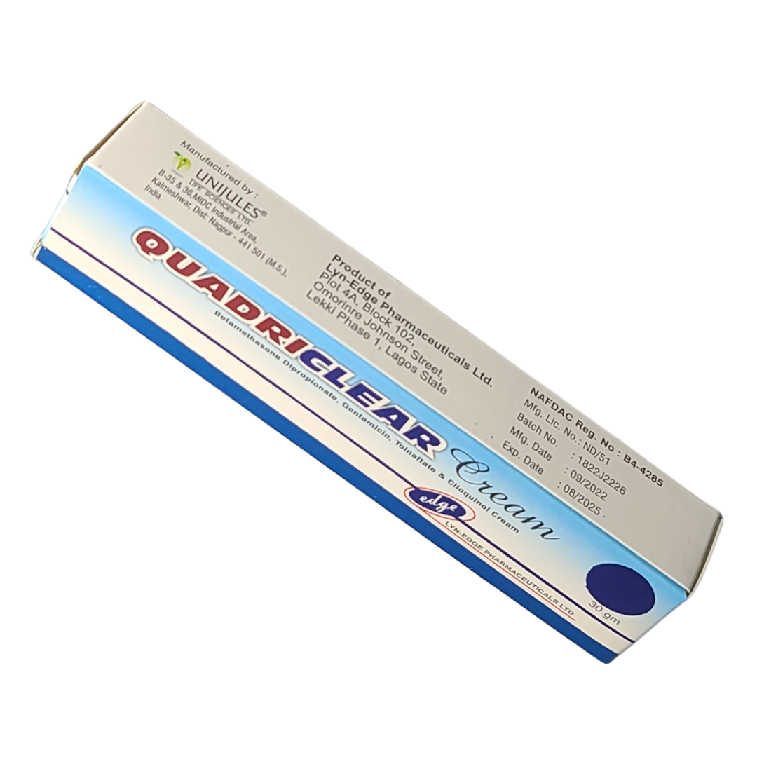 QUADRICLEAR CREAM 30g. - Vastovers Retail Store For Drugs & Allied Products