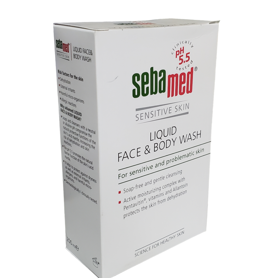SEBAMED LIQUID FACE AND BODY WASH (SENSITIVE SKIN) 200ml - Vastovers ...