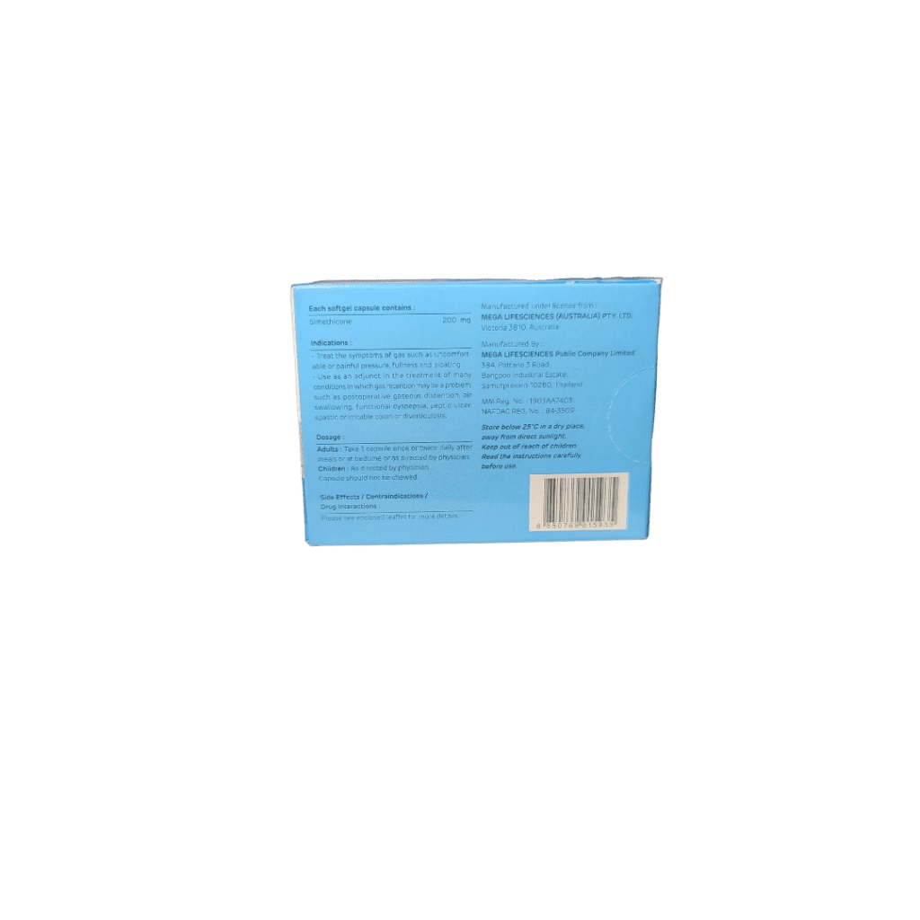 GAZGO (SIMETHICONE 200 mg) 3x10 CAPSULES - Vastovers Retail Store For ...