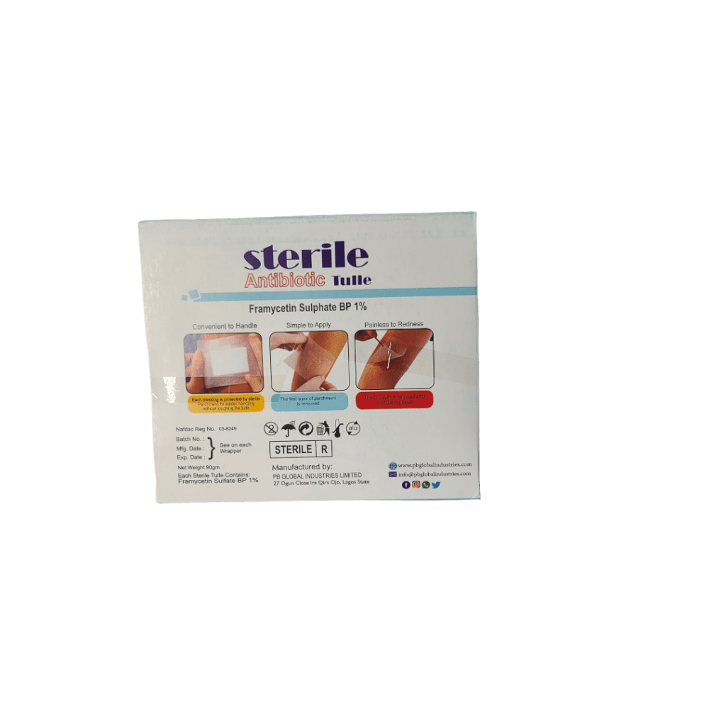 STERILE ANTIBIOTIC TULLE - Vastovers Retail Store For Drugs & Allied ...