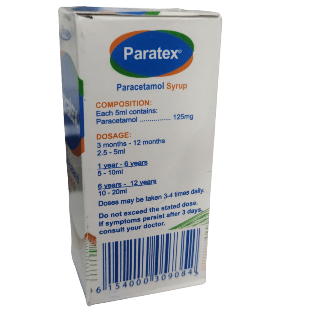 PARATEX Paracetamol Syrup 60ml (Phamatex) - Vastovers Retail Store For ...