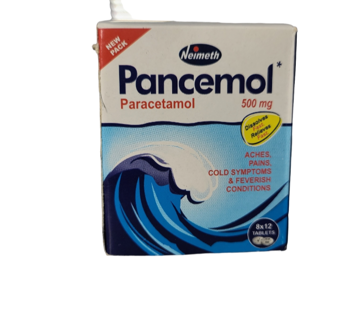 PANCEMOL (Paracetamol 500mg) 8 x 12 TABLETS. - Vastovers Retail Store ...