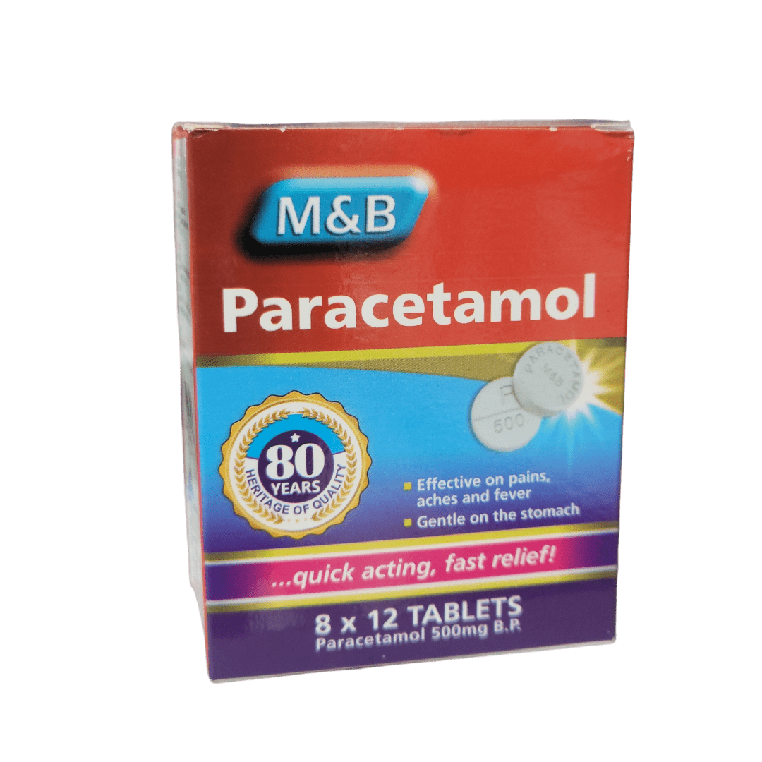 M & B (Paracetamol 500 B.P) 8 x 12 TABLETS - Vastovers Retail Store For ...