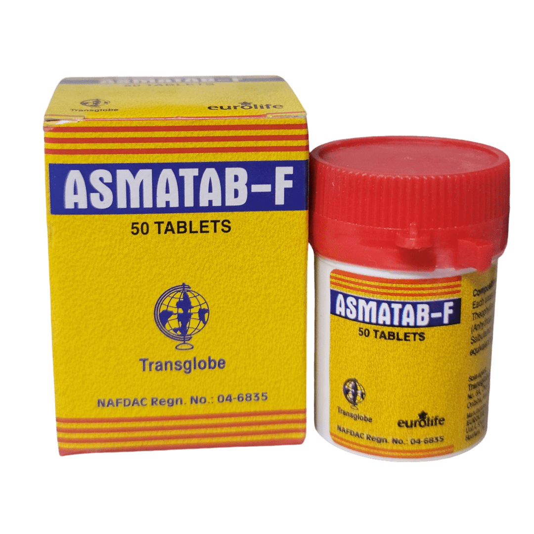 ASMATAB-F (Theophylline 100mg + Salbutamol 2mg) x 50 TABLETS ...