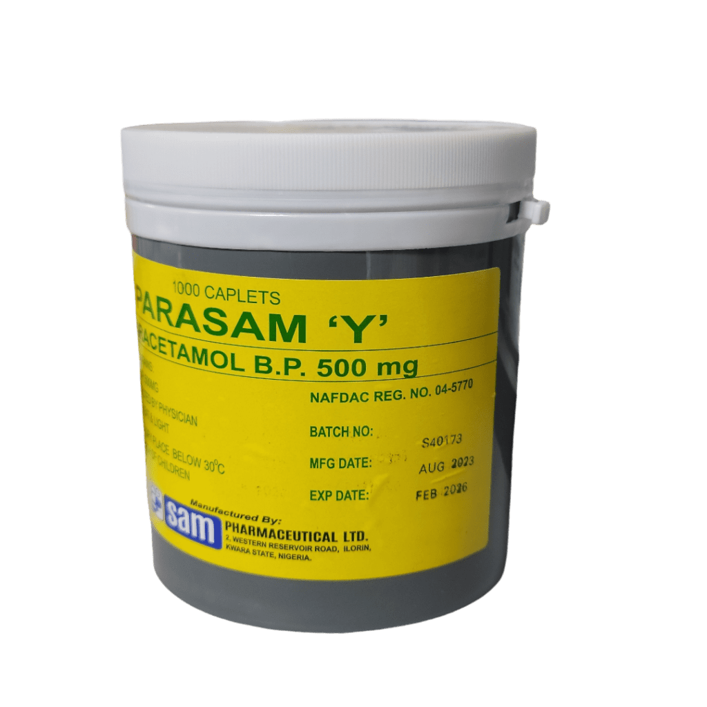 PARASAM Y (Paracetamol 500mg) x 1000 CAPLETS. - Vastovers Retail Store ...