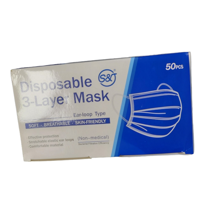 S&T DISPOSABLE 3-LAYER MASK - Vastovers Retail Store For Drugs & Allied ...
