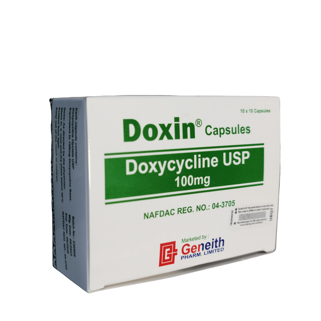 DOXIN (Doxycycline 100mg) 10x10 CAPSULES. - Vastovers Retail Store For ...