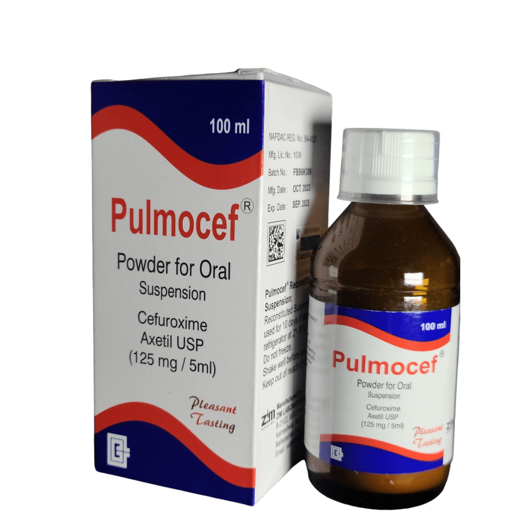 PULMOCEF (Cefuroxime Axetil 125mg/5ml) -100ml ORAL SUSPENSION ...