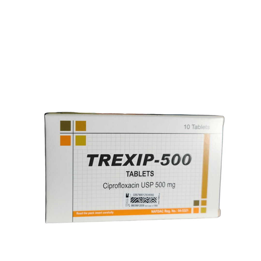 TREXIP (Ciprofloxacin USP 500mg) x 10 TABLETS. - Vastovers Retail Store ...