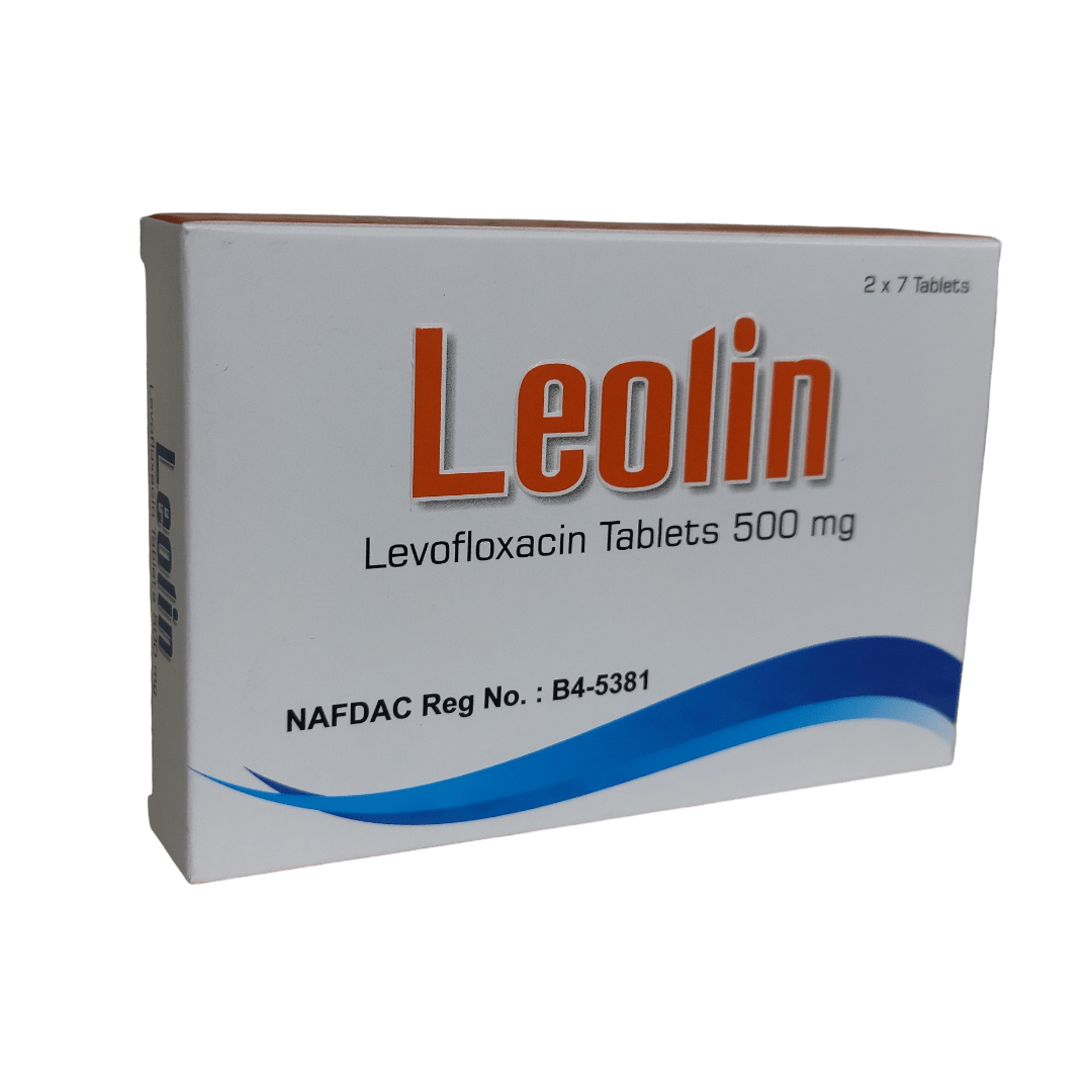 LEOLIN (Levofloxacin 500mg) - 2 x 7 FILM-COATED TABLETS. - Vastovers ...