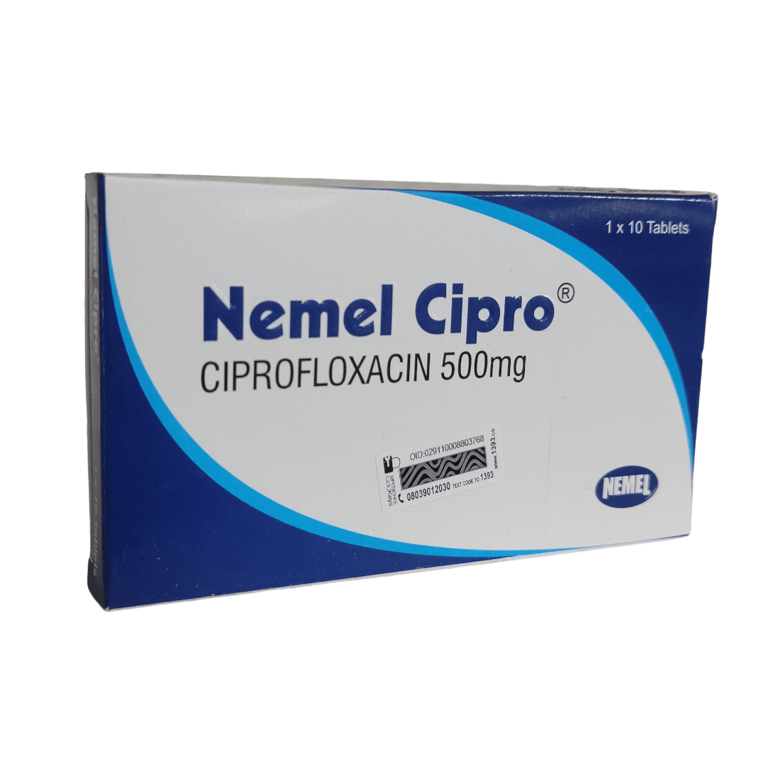 NEMEL CIPRO (Ciprofloxacin 500mg) - 1 x 10 TABLETS. - Vastovers Retail ...
