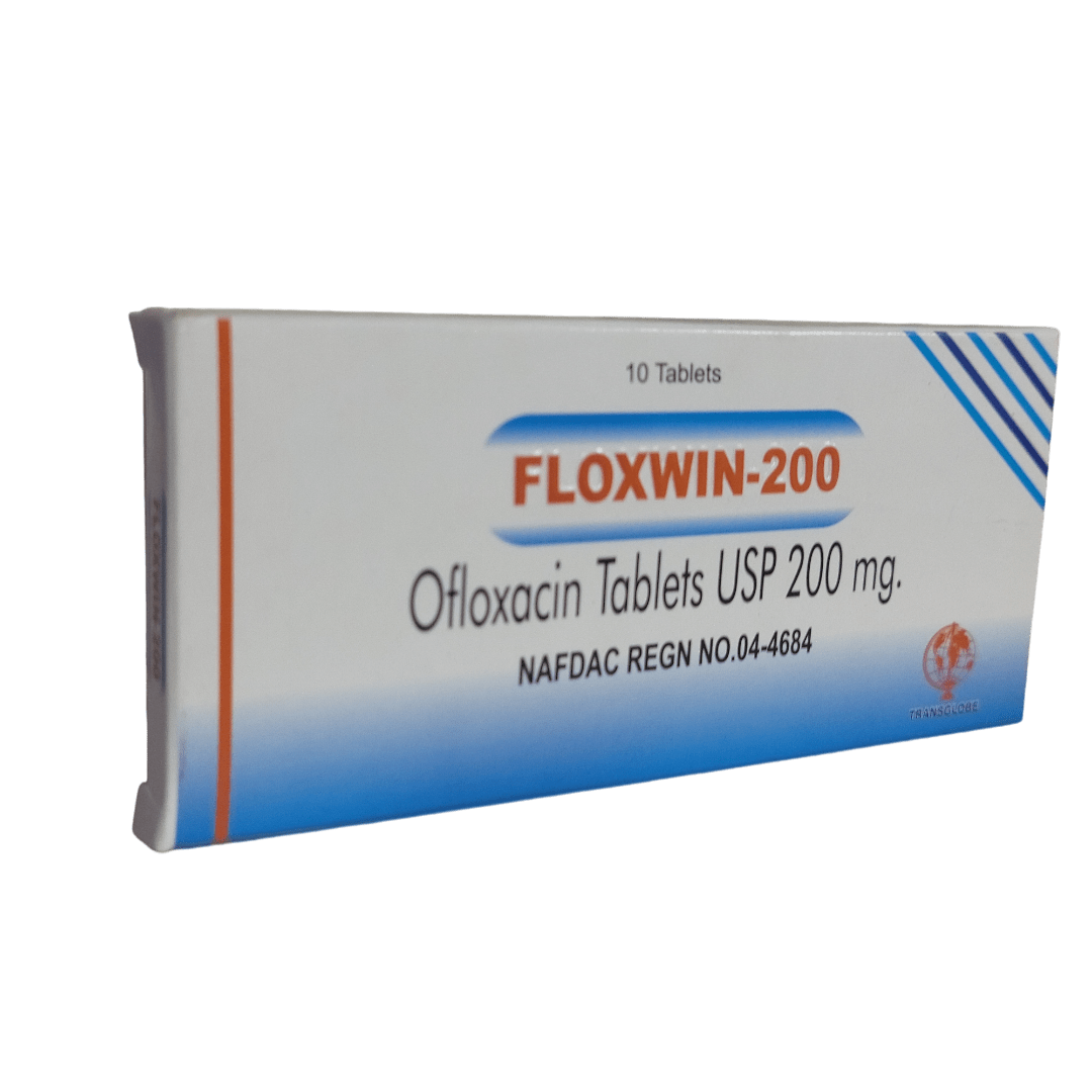 FLOXWIN-200 (Ofloxacin 200mg) - 1 x 10 TABLETS. - Vastovers Retail ...