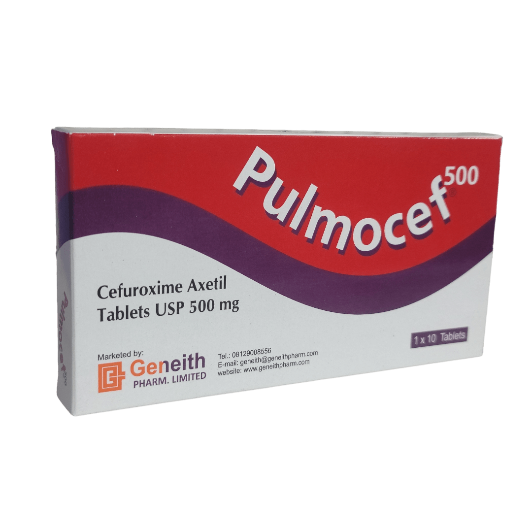PULMOCEF 500 (Cefuroxime Axetil 500mg) - 1×10 TABLETS. - Vastovers ...