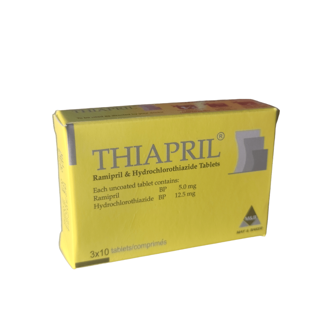 THIAPRIL (Ramipril 5mg + Hydrochlorothiazide 12.5mg) x 30 TABLETS ...