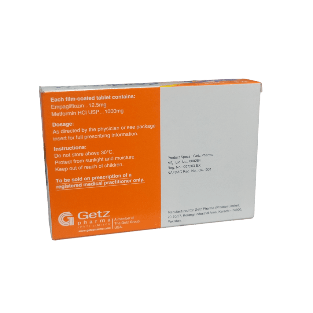 EMPIGET-M (Empagliflozin 12.5mg + Metformin hydrochloride 1000mg) x 14 ...