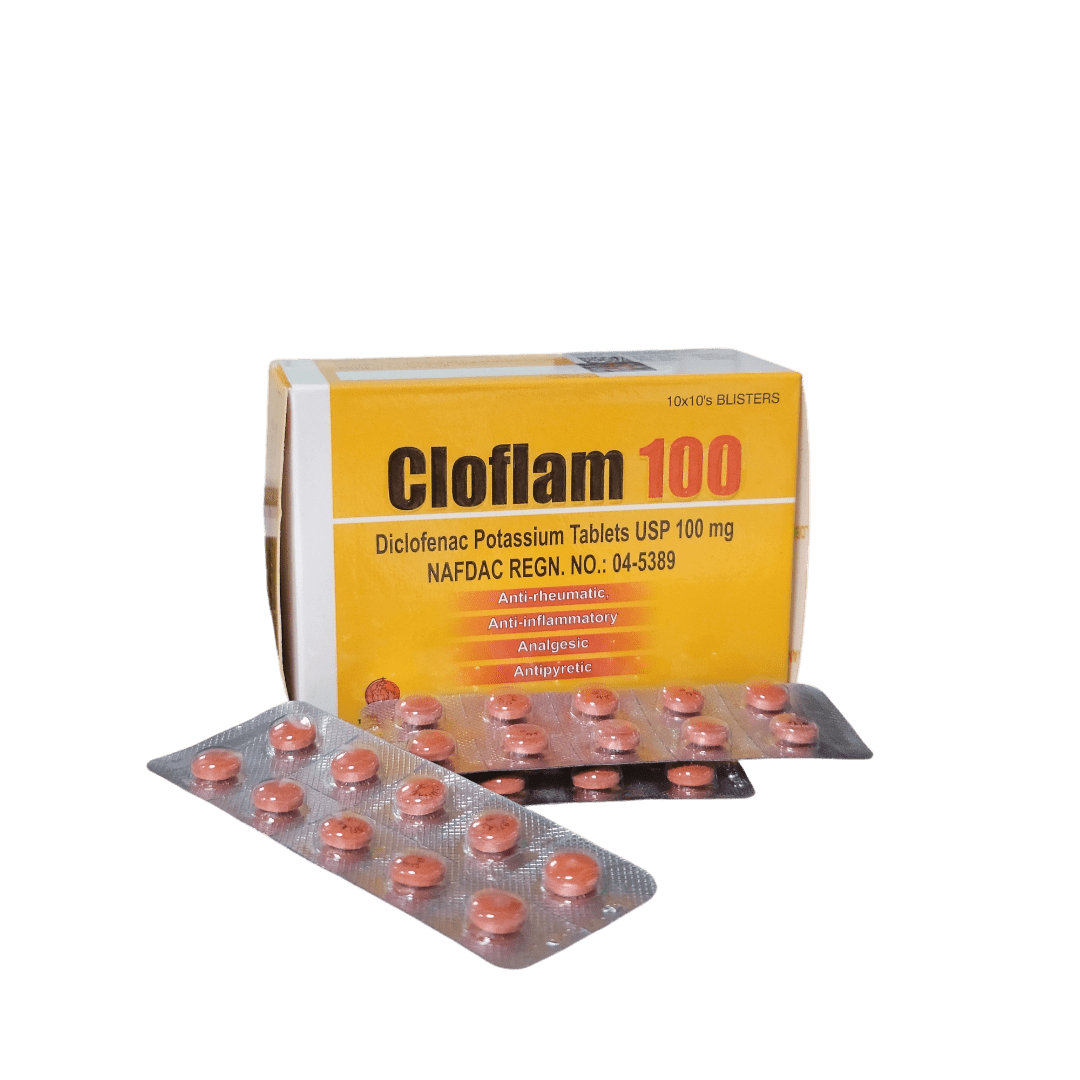 CLOFLAM 100 (Diclofenac potassium 100mg) × 10 TABLETS. - Vastovers ...
