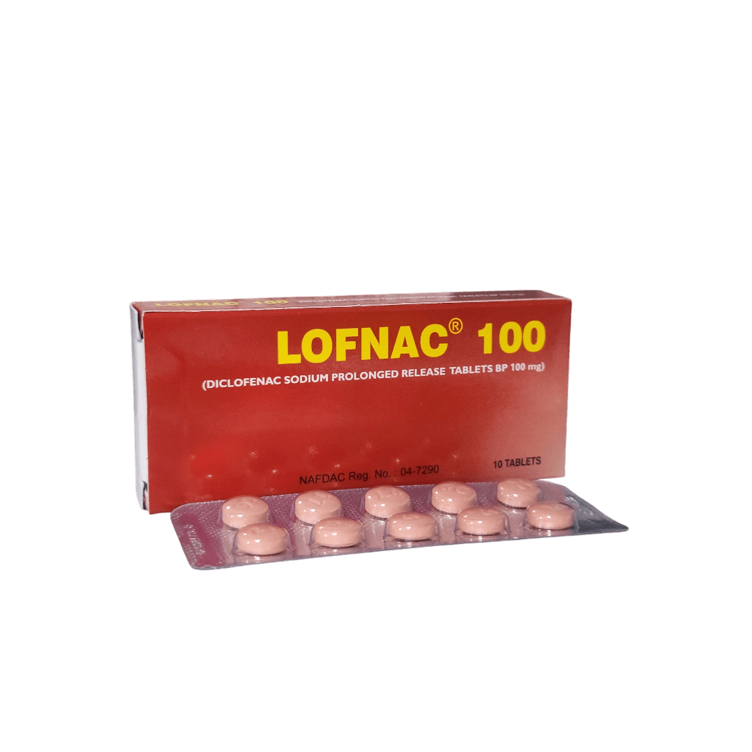 LOFNAC (Diclofenac Sodium 100mg) x 10 PROLONGED-RELEASE TABLETS ...