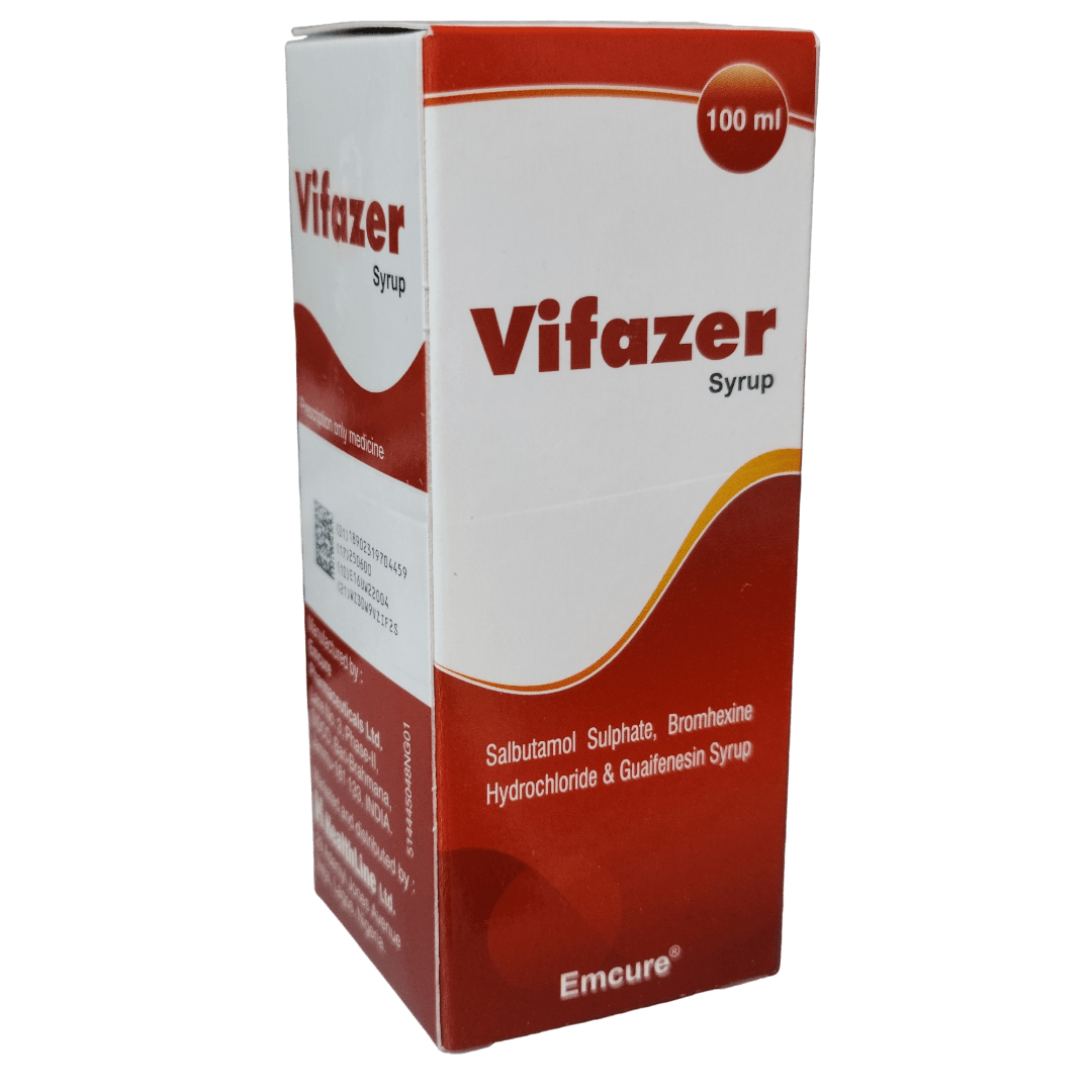 EMCURE VIFAZER SYRUP (salbutamol sulphate bromhexine hydrochloride ...