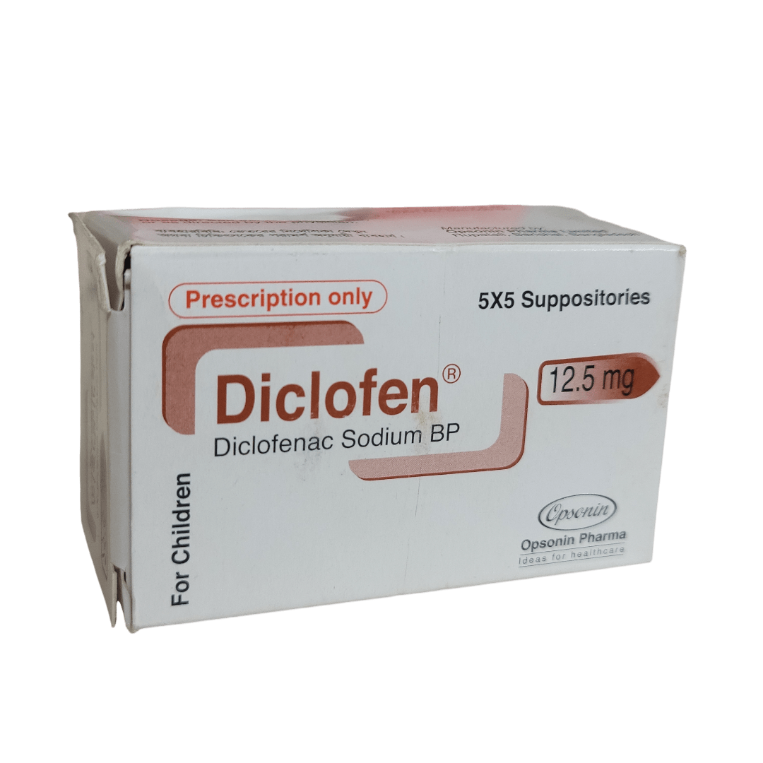 DICLOFEN (Diclofenac Sodium 12.5mg) 5 × 5 SUPPOSITORIES. - Vastovers ...