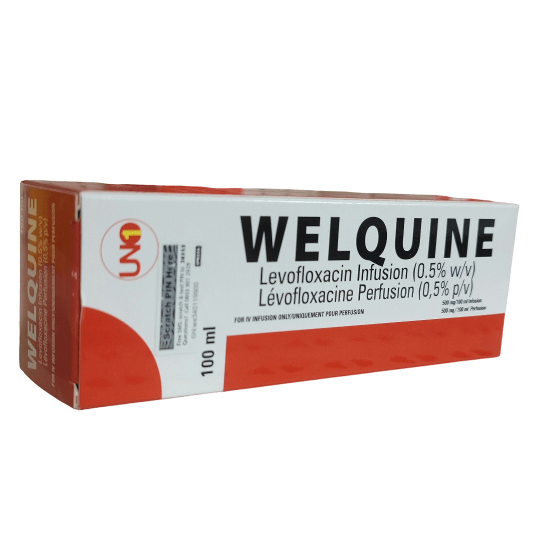WELQUINE LEVOFLOXACIN (Levofloxacin 500mg) INTRAVENOUS INJECTION 100ml ...