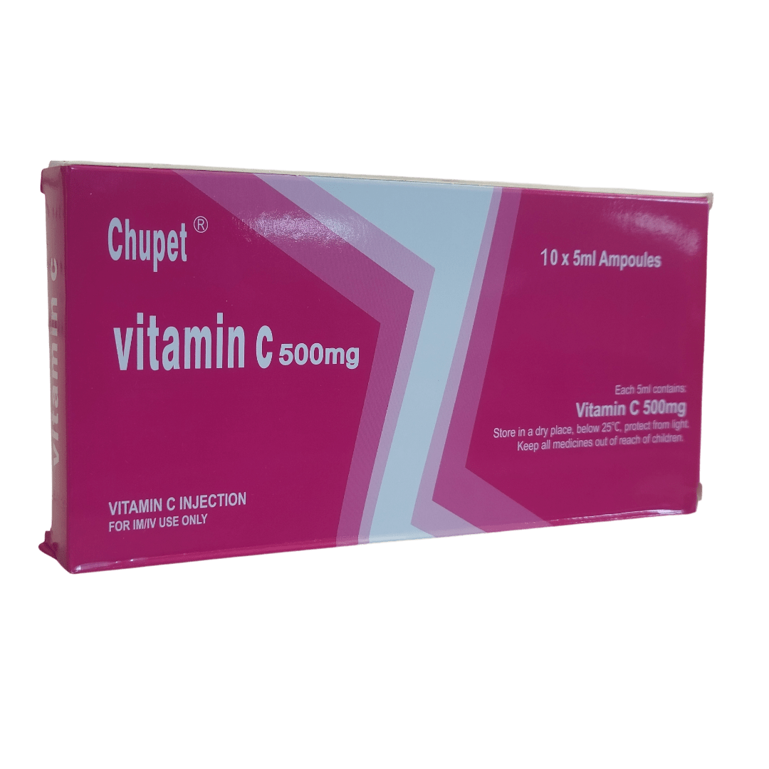 CHUPET VITAMIN C (Ascorbic acid 500mg) IM/IV INJECTION 5ml x 10 ...