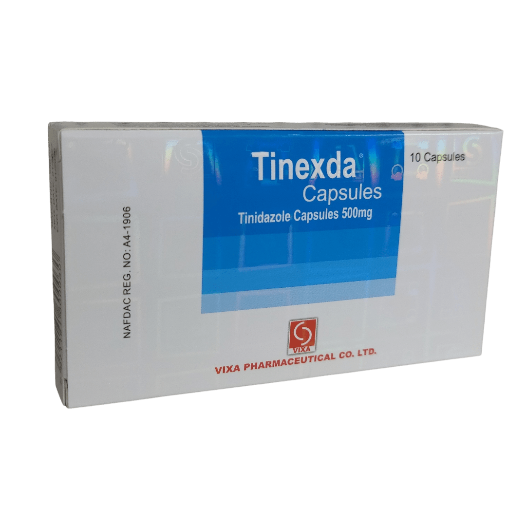 TINEXDA (Tinidazole 500 mg) - 10 CAPSULES. - Vastovers Retail Store For ...