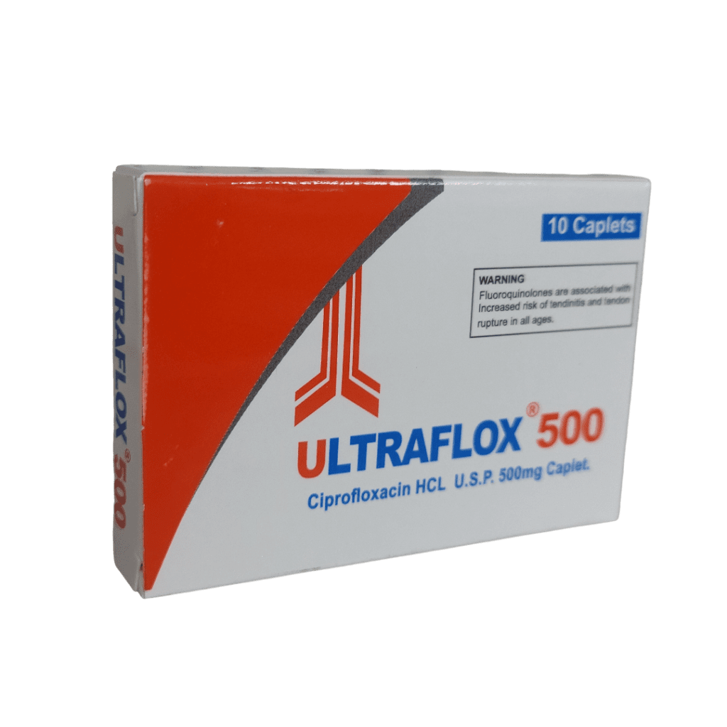 ULTRAFLOX (ciprofloxacin 500mg) - 10 CAPLETS. - Vastovers Retail Store ...