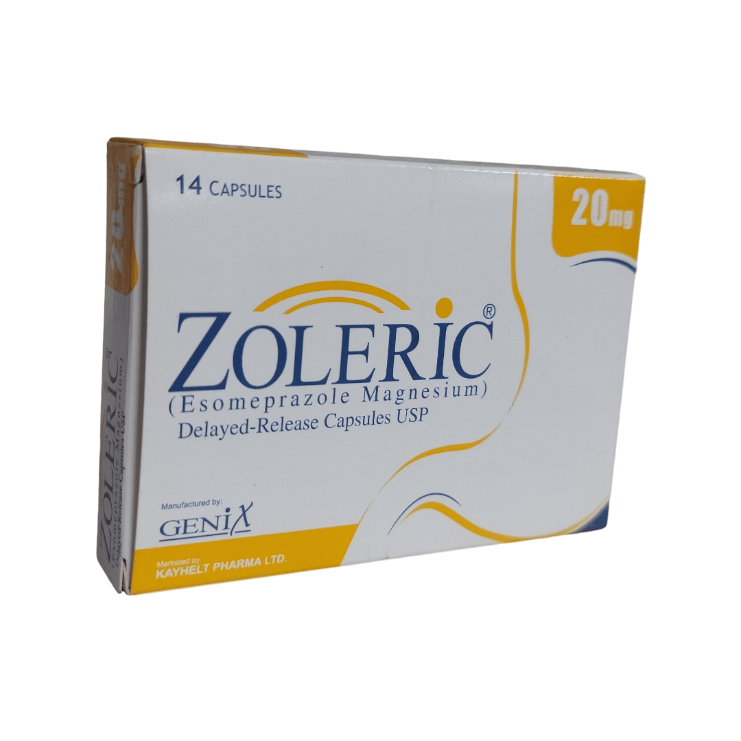 ZOLERIC (Esomeprazole 20mg) - 14 DELAYED RELEASE CAPSULES. - Vastovers ...
